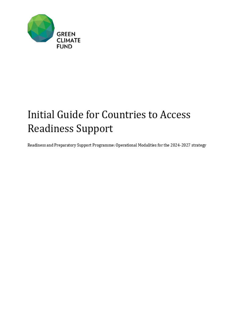 Accessing GCF Readiness Support Guide | PDF | Non Disclosure Agreement