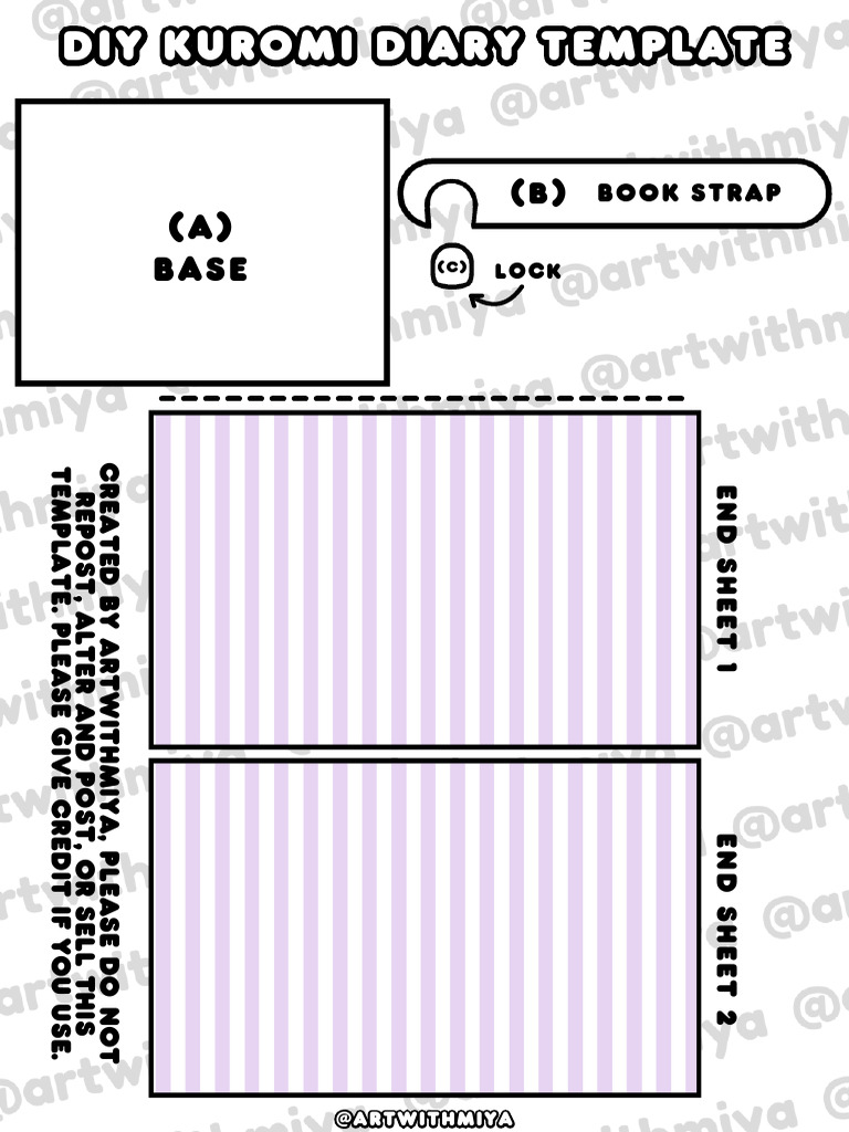 Kuromi Diary Template by ArtwithMiya | PDF