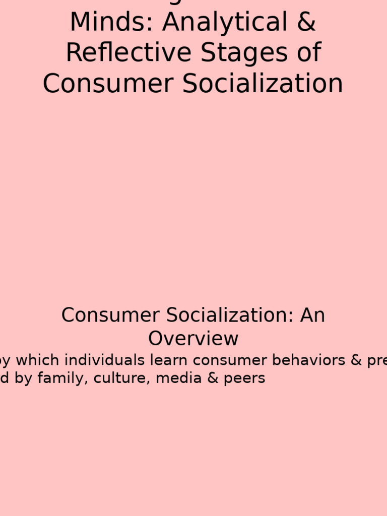 Consumer Socialization Presentation | PDF