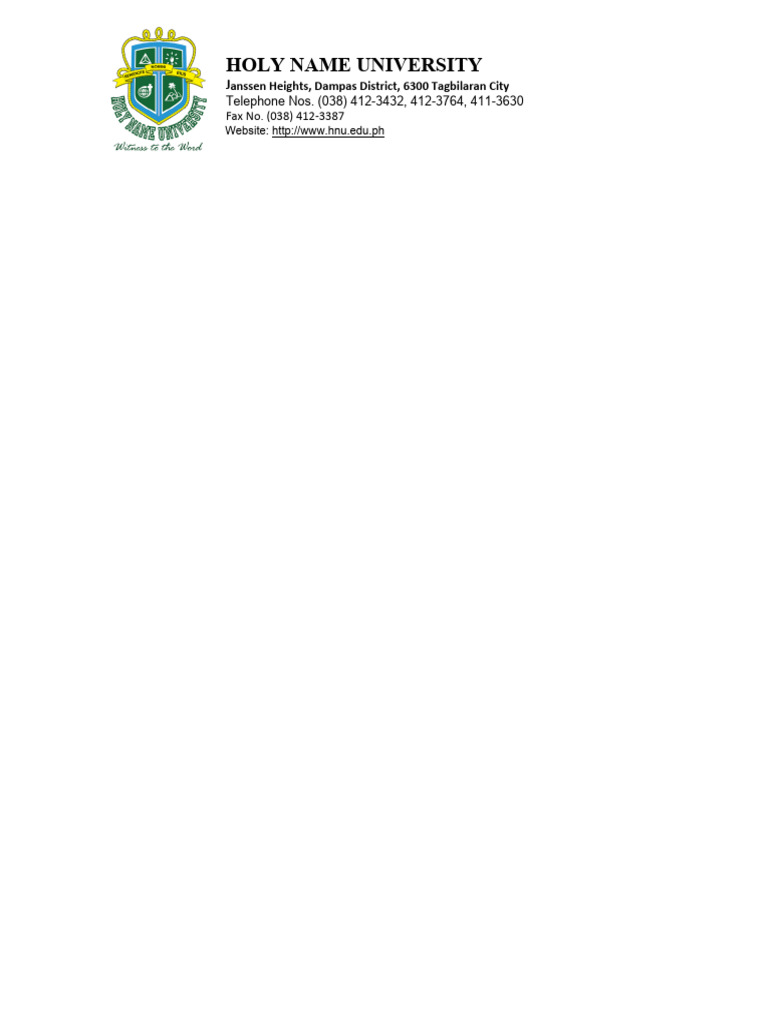 HNU Letterhead | PDF
