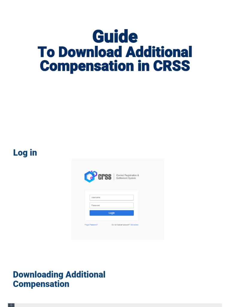 CRSS Guide For Additional Compensation | PDF