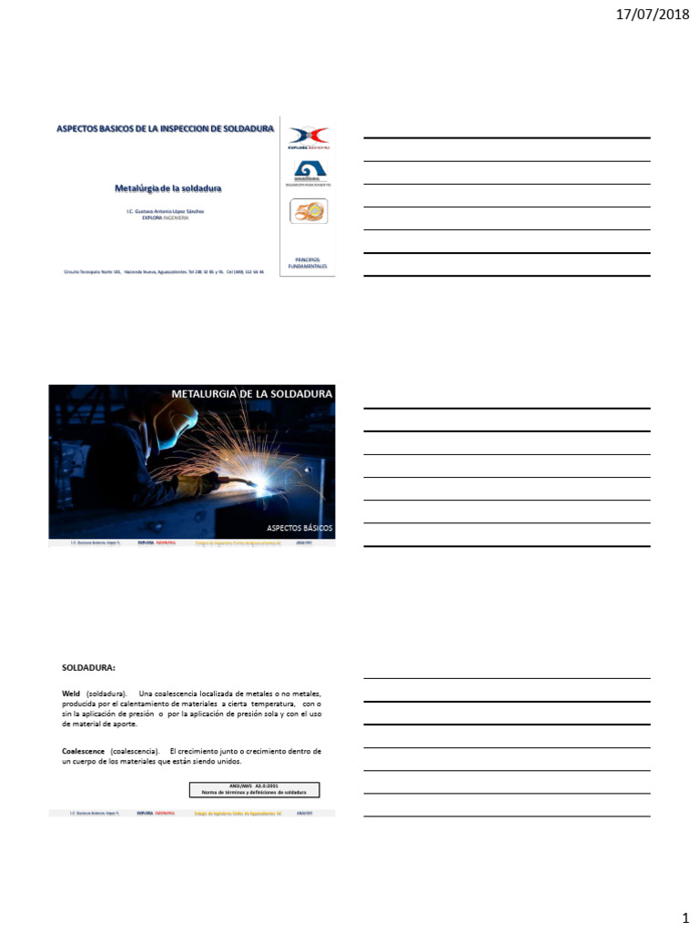 TEMA 01-A METALURGIA DE LA SOLDADURA | PDF | Soldadura | Construcción