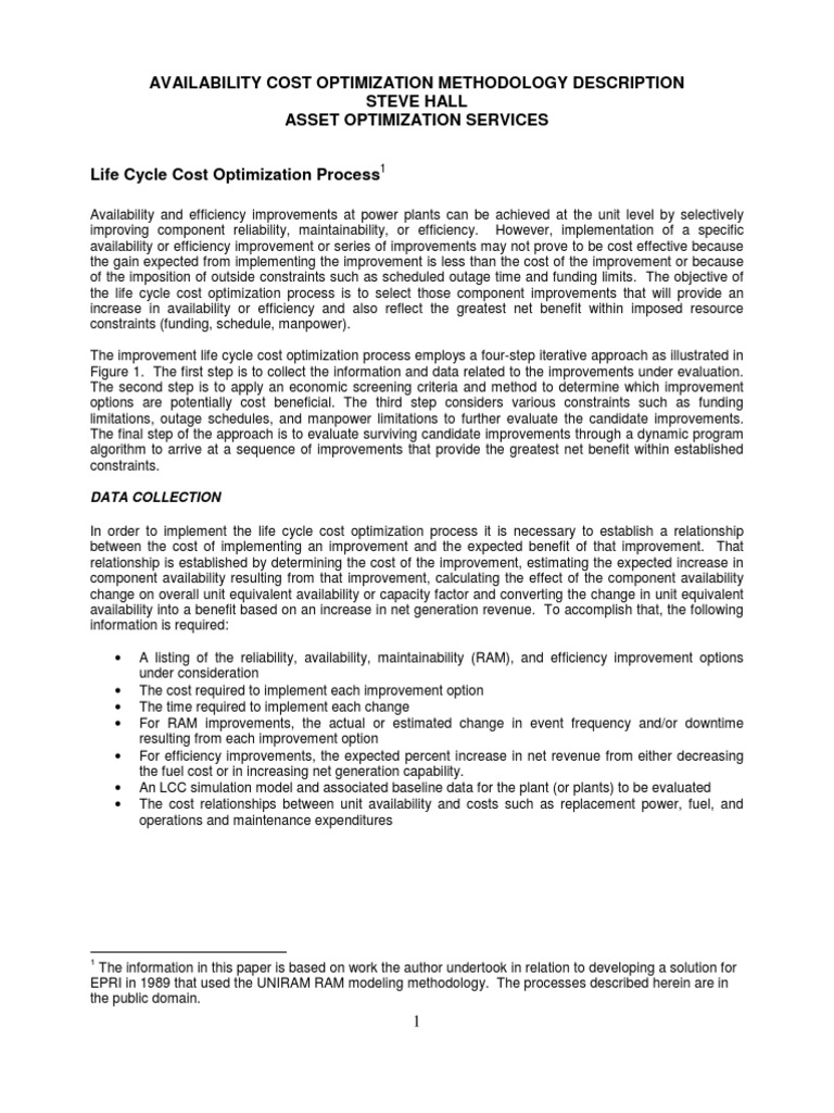 Cost Optimization in Power Plant Efficiency | PDF | Computers ...