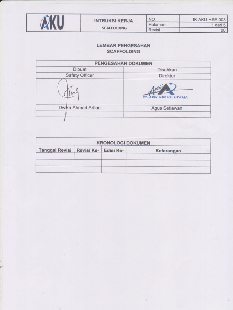 Ik-Aku-Hse-003 - Scaffolding | PDF