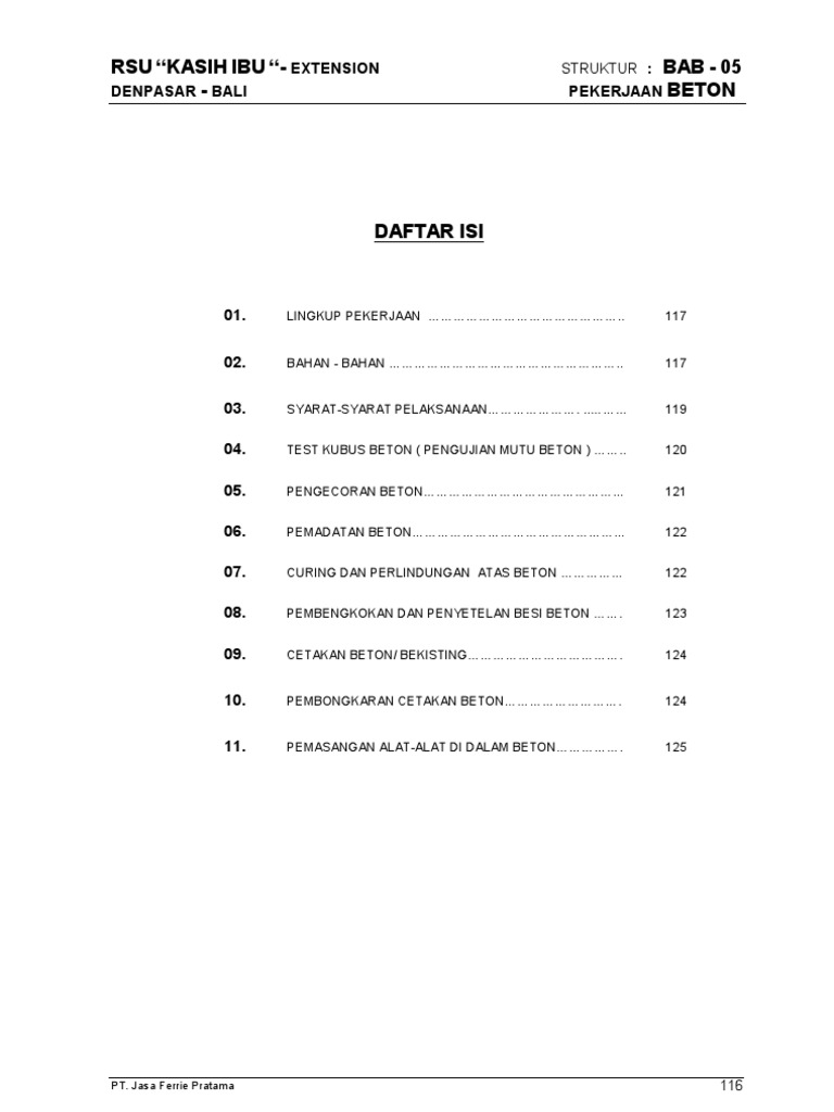 Contoh RKS STRUKTUR - 05 PEKERJAAN BETON | PDF | Teknologi & Rekayasa