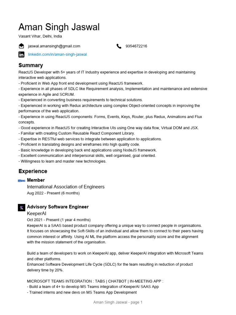 Germany-Aman-Singh-Jaswal | PDF | Software Development Process | Software Engineering
