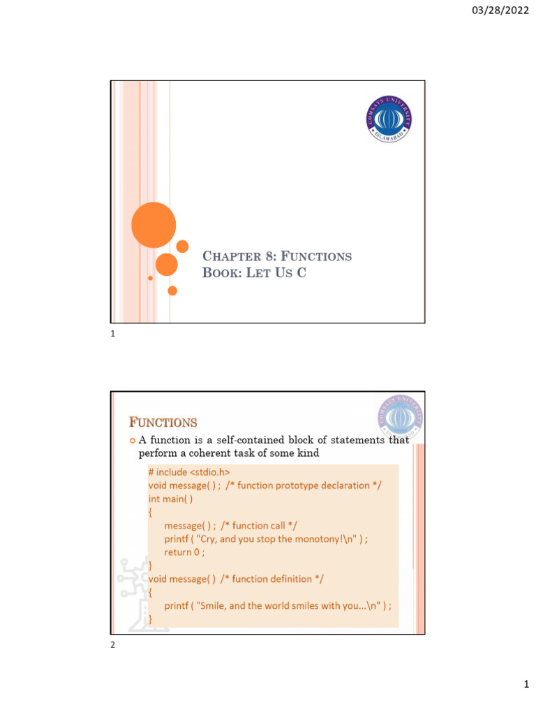 Lec 11 Functions Pdf Control Flow Software Engineering 4354