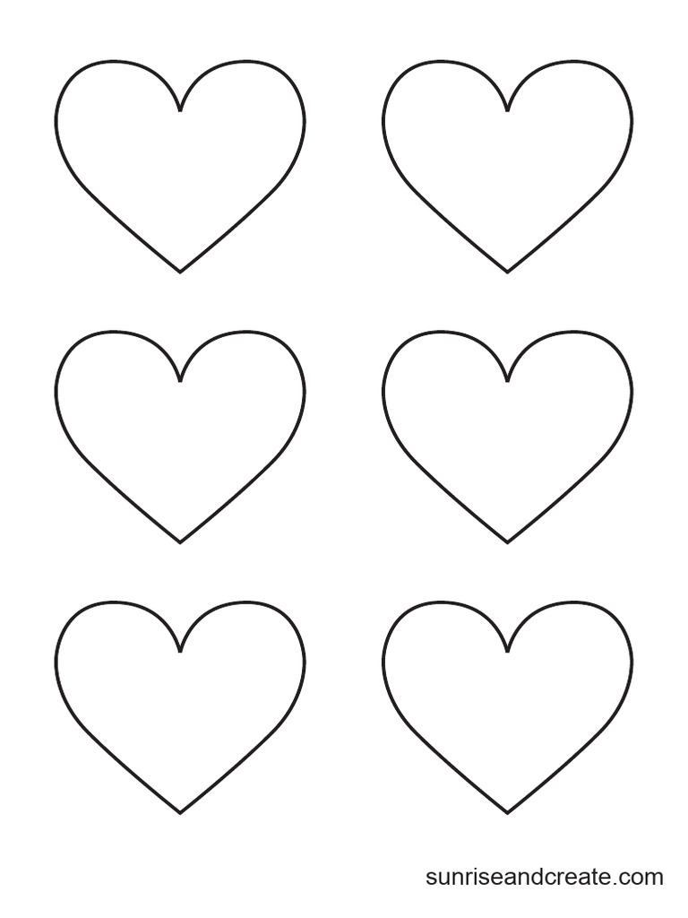 3 Inch Printable Heart Template | PDF