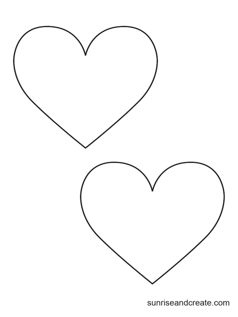 5 Inch Printable Heart Template | PDF