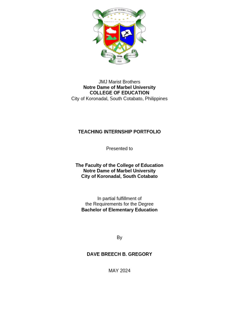 Teaching Internship Portfolio Overview | PDF | Multimedia | Learning