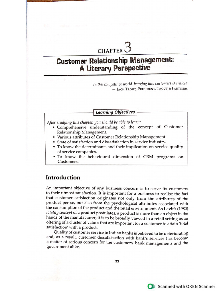 CRM Chapter - 3 | PDF