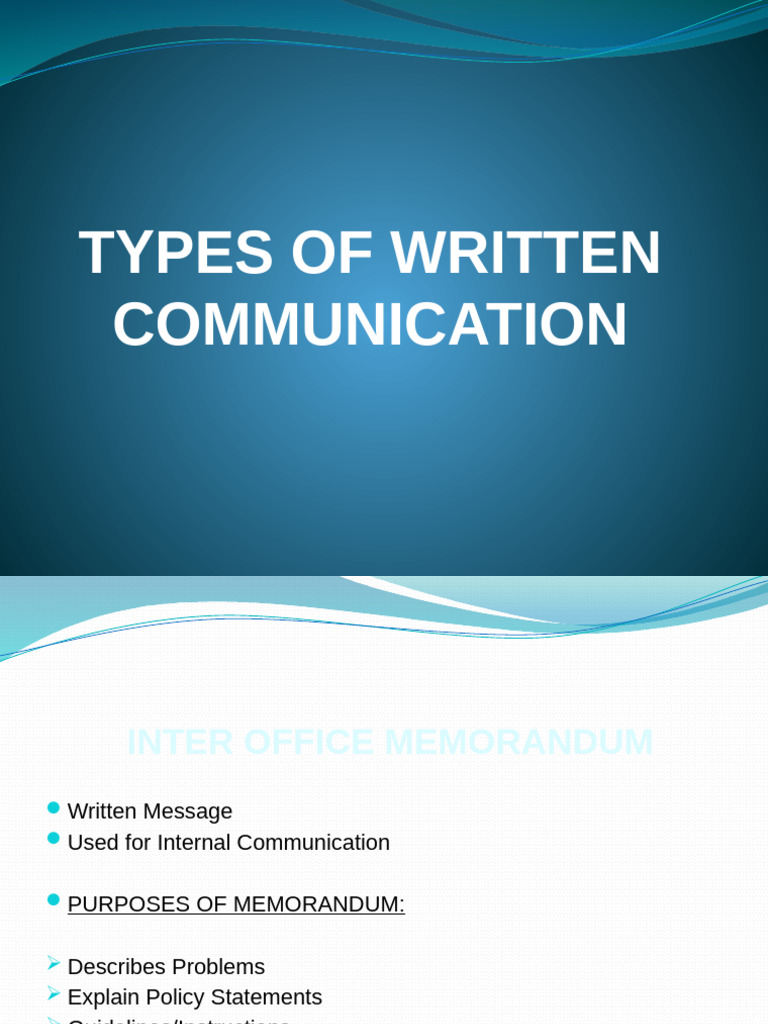 Forms of Written Communication - Copy | PDF