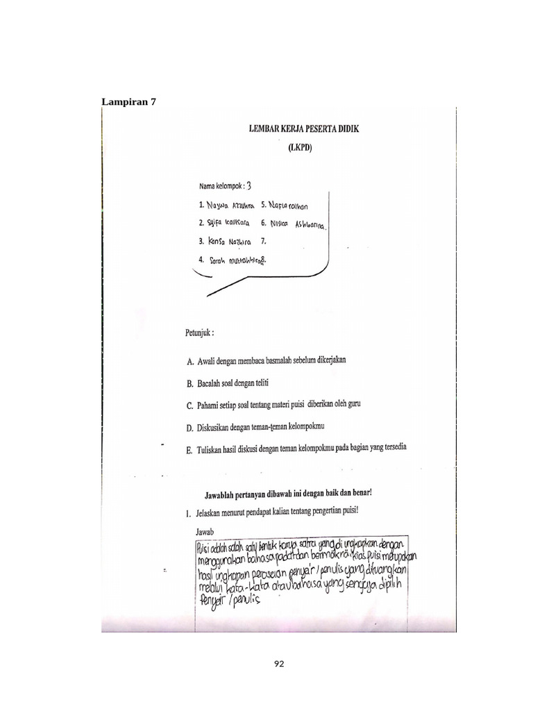 Lampiran LKPD | PDF