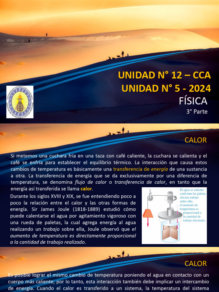 Calor y Transferencia de Energía | PDF | Calor | Gases