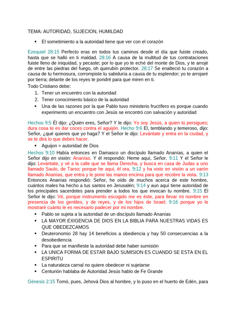Autoridad Sujecion Humildad 260523 | PDF | Jonás | Creencia religiosa y doctrina