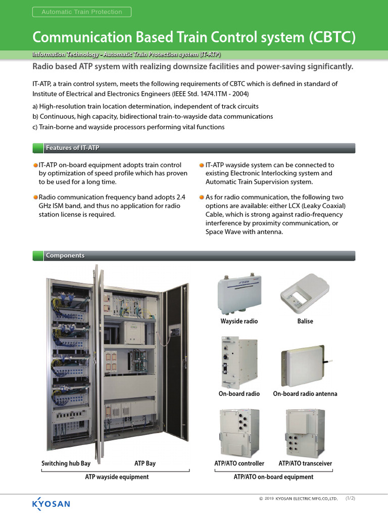 CBTC Signalling in Automatic Train Protection | PDF | Radio | Radio ...