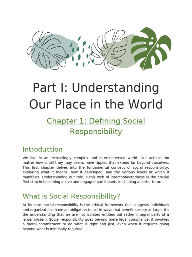Defining Social Responsibility Explained | PDF | Bias | Critical Thinking
