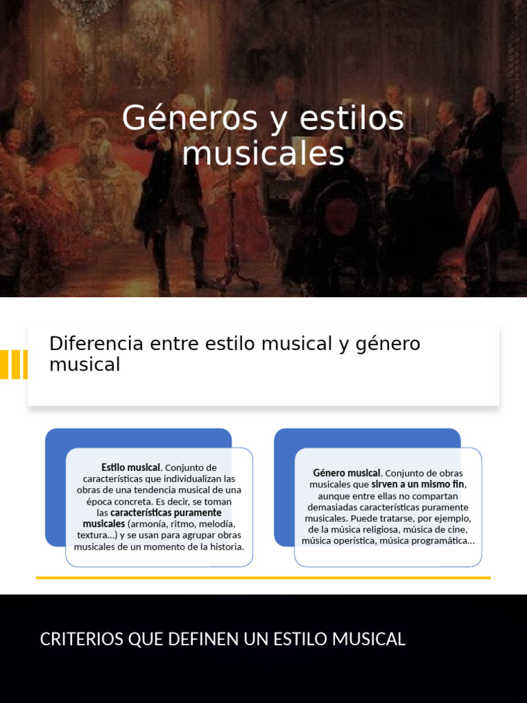 Diferencias entre géneros y estilos musicales | PDF | Periodo Clásico ...