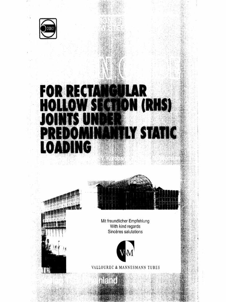 Vol 2 For RHS Joints Under Predominantly Static Loading | PDF