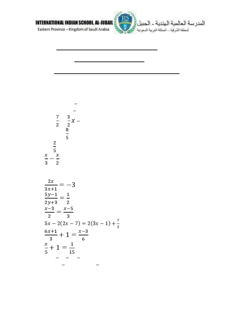 Class 8 Revision Worksheet Annual 2023-24 | PDF | Area | Volume
