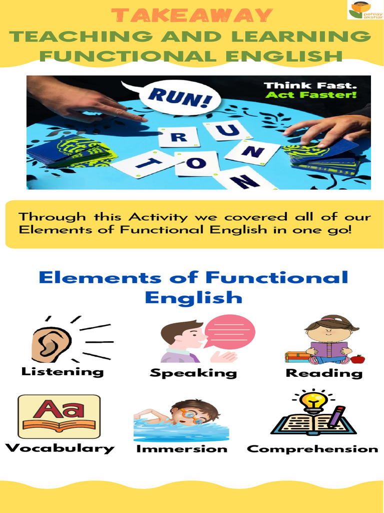 Teaching and Learning Functional English- Takeaway | PDF