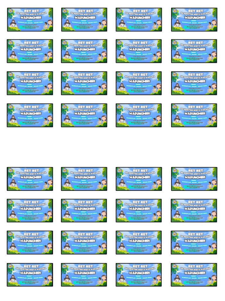 Sticker Retret Anak INRI | PDF