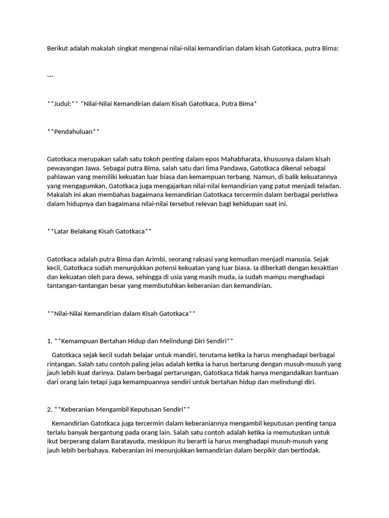 Berikut Adalah Makalah Singkat Mengenai Nilai | PDF