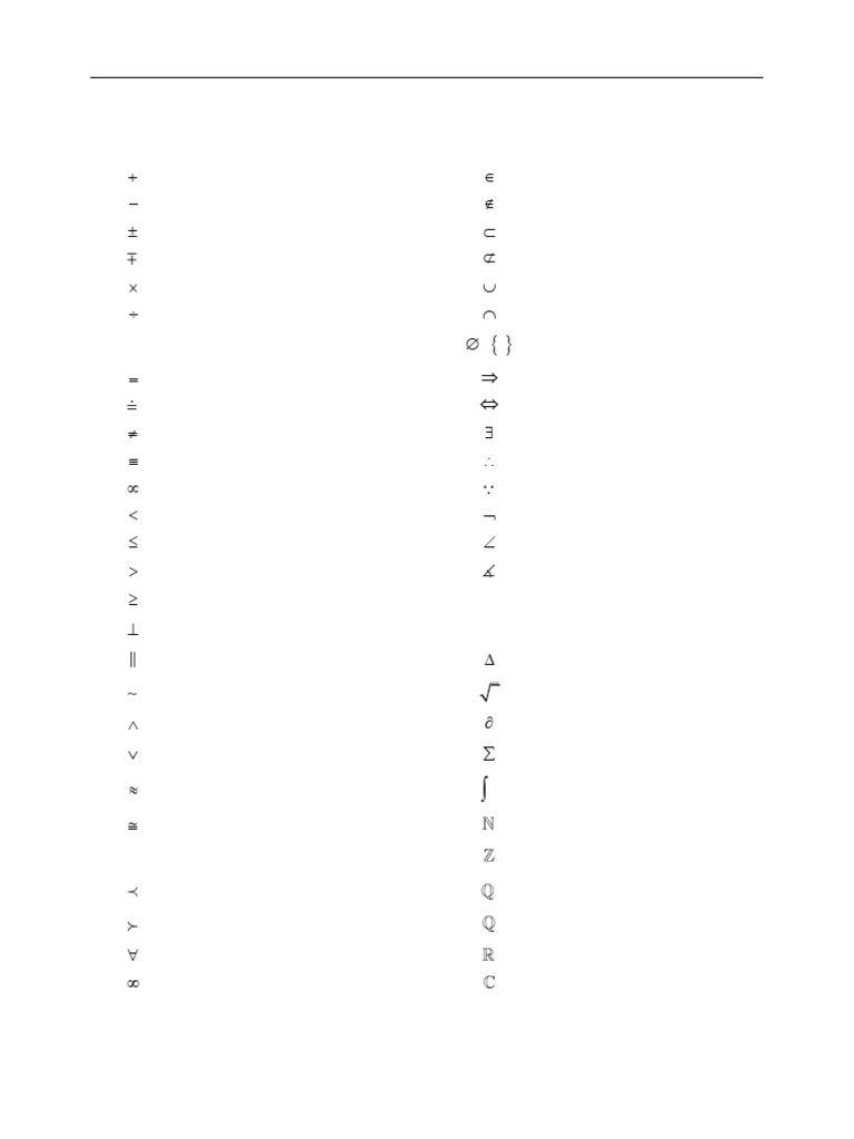 Glosario de Símbolos Matemáticos | PDF