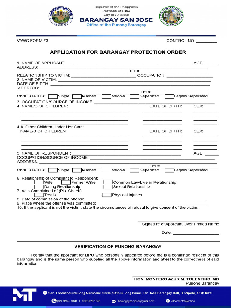 Application for BPO Template | PDF | Mammalian Sexuality | Sexual Violence