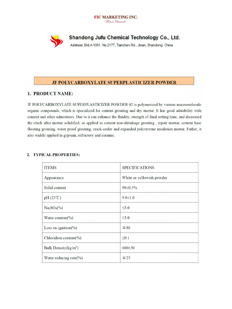 PCE Powder 02 Technical Data Sheet | PDF