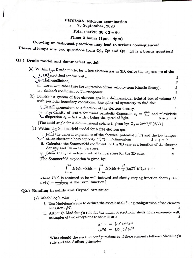 Previous Year Paper | PDF