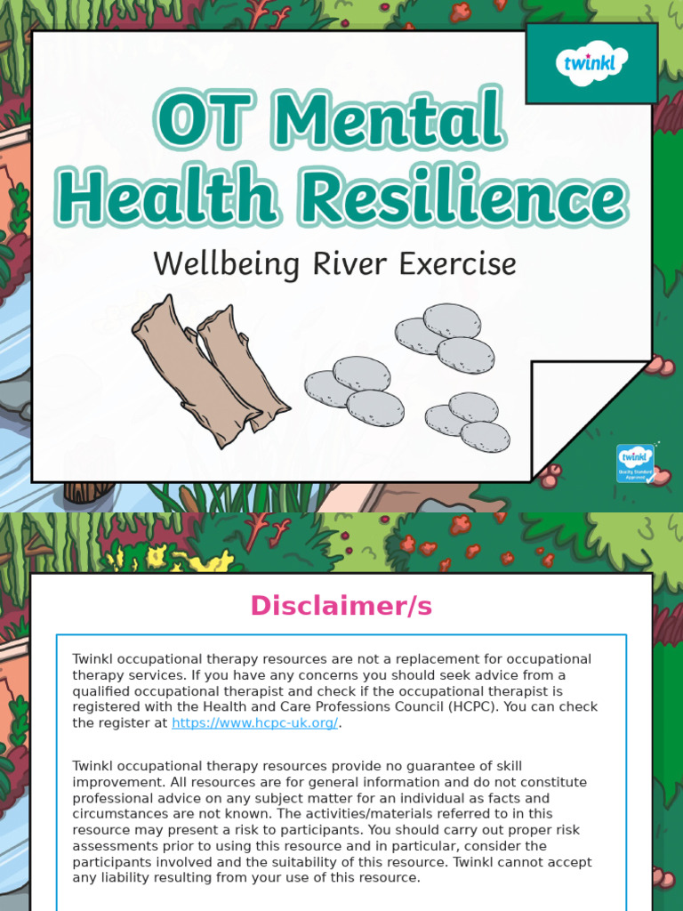 OT Mental Health Resilience With The Wellbeing River Exercise | PDF ...