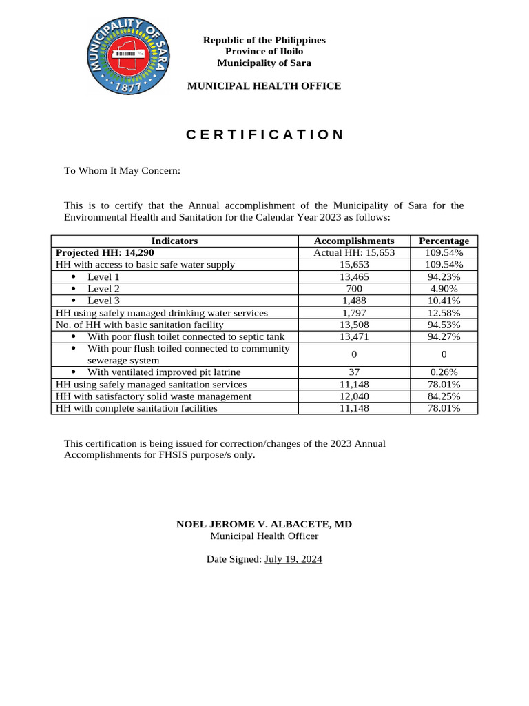 Certification Changes EHS FHSIS | PDF