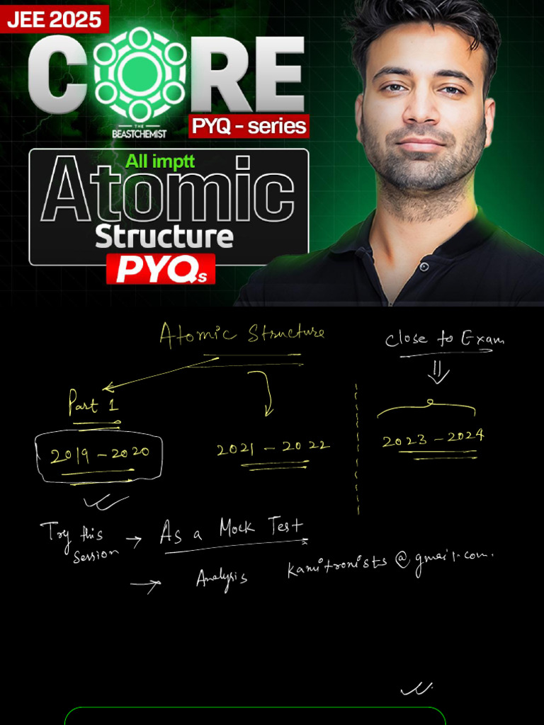 Atomic Structure PYQs (2019-2020) | PDF | Atomic Orbital | Electron