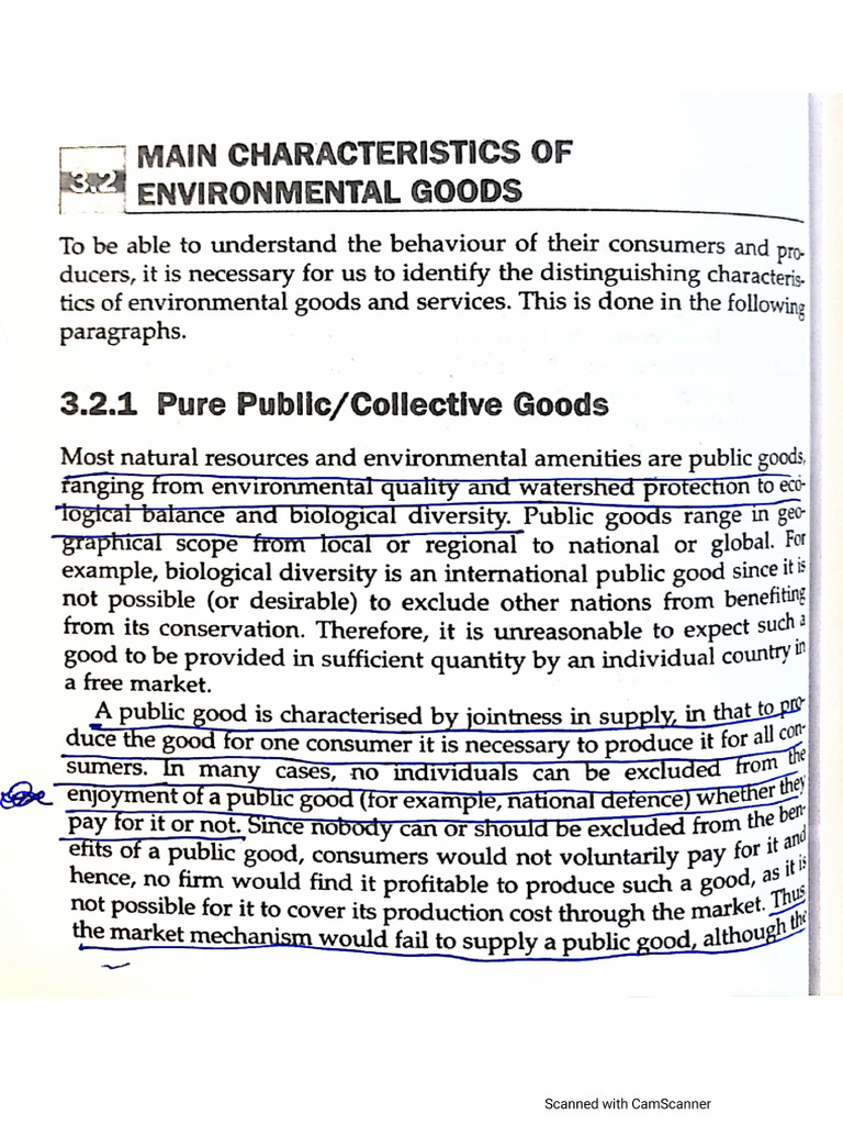 Characteristics of Environmental Goods | PDF