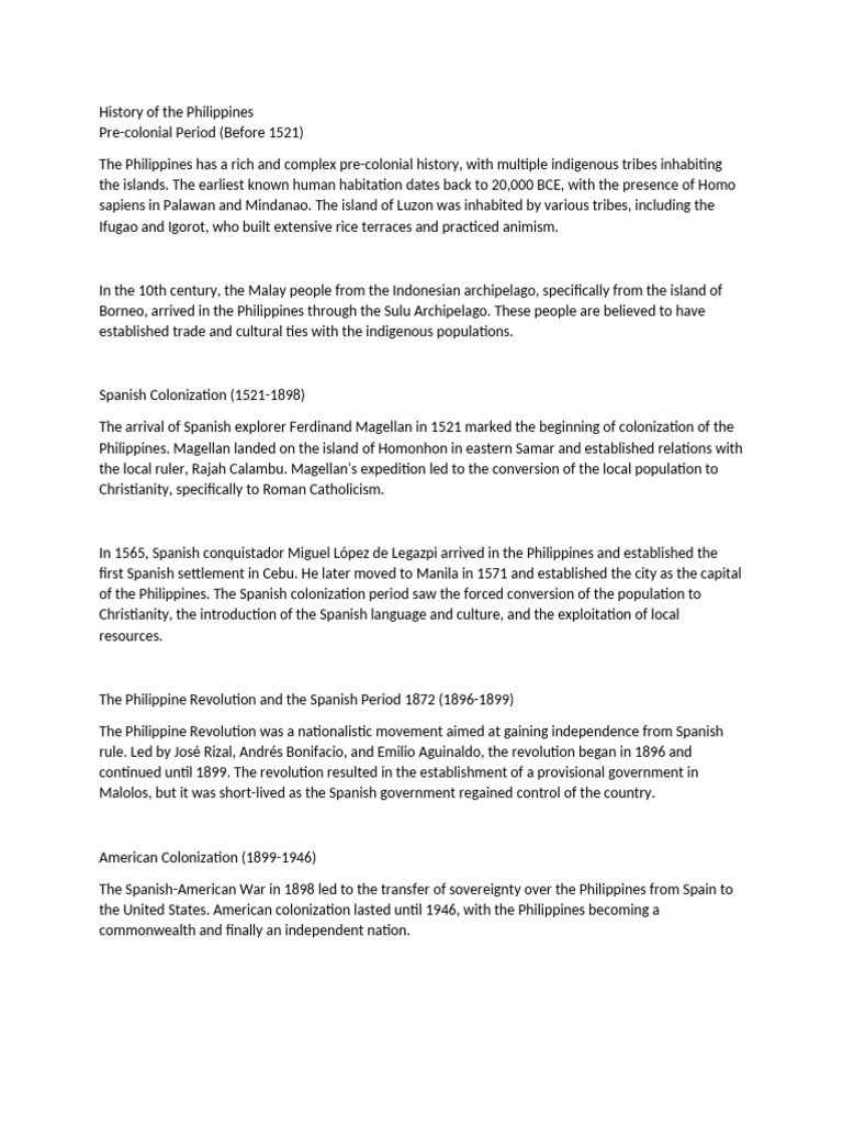 Comprehensive History of the Philippines | PDF | Philippines