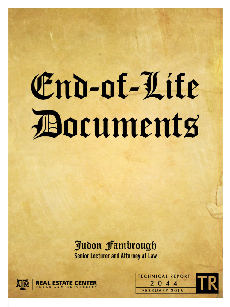 Essential End-of-Life Documents Guide | PDF | Power Of Attorney ...
