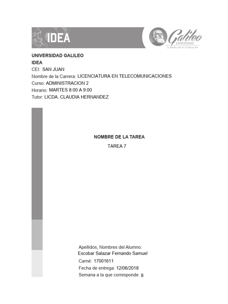 Caratula Admin 8 | PDF