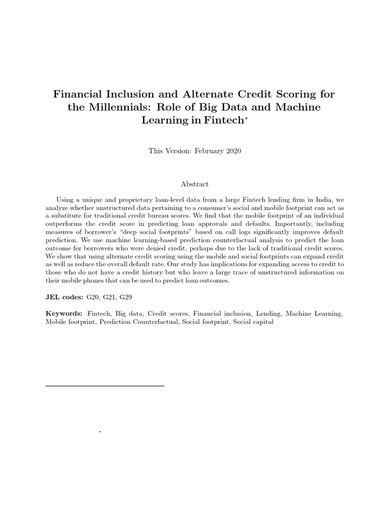 2020 06 Conference Paper Agarwal Alok Ghosh Gupta | PDF | Loans | Credit