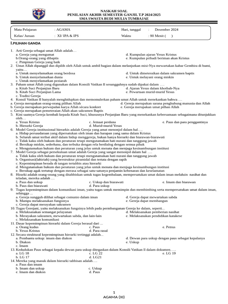 Agama Kelas Xi | PDF