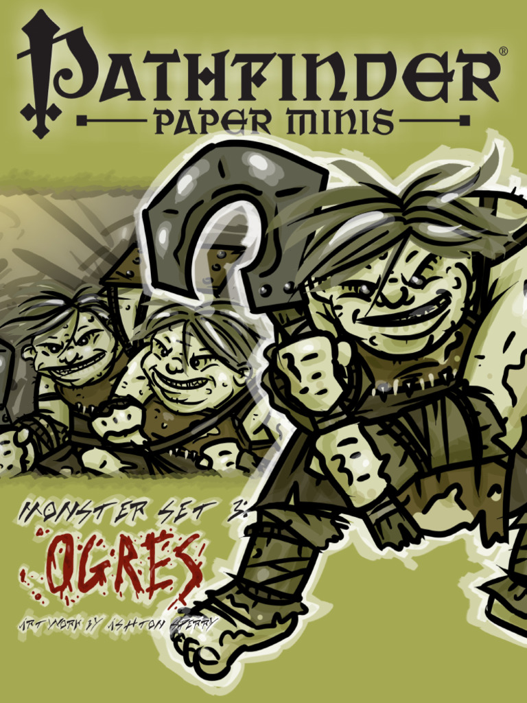 Paper Minis - Monster Set 3 - Ogres | PDF