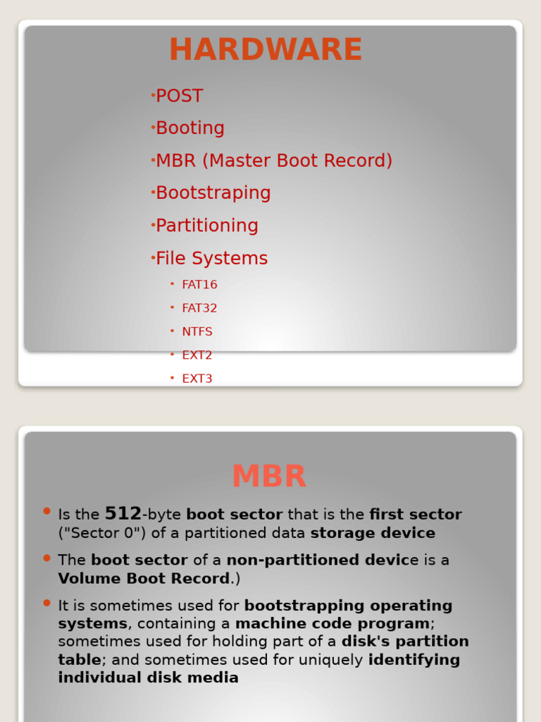 Booting and MBR | PDF