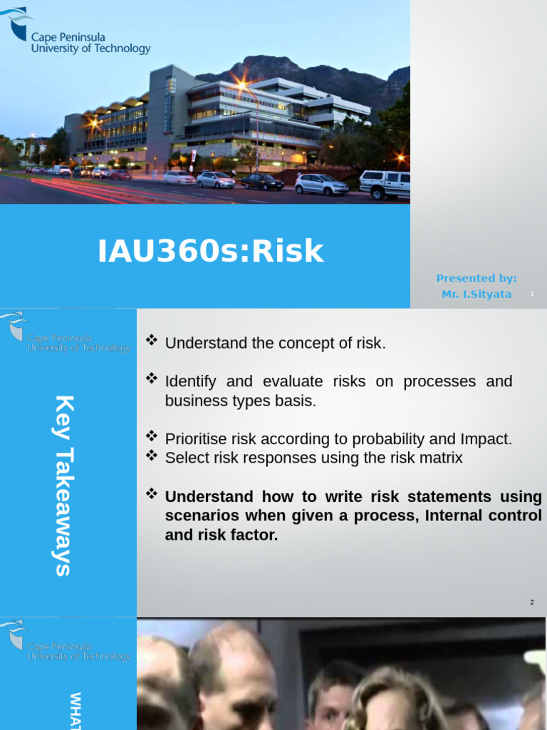 UNIT 4 RISK - Lecture Slides | PDF | Risk | Internal Control