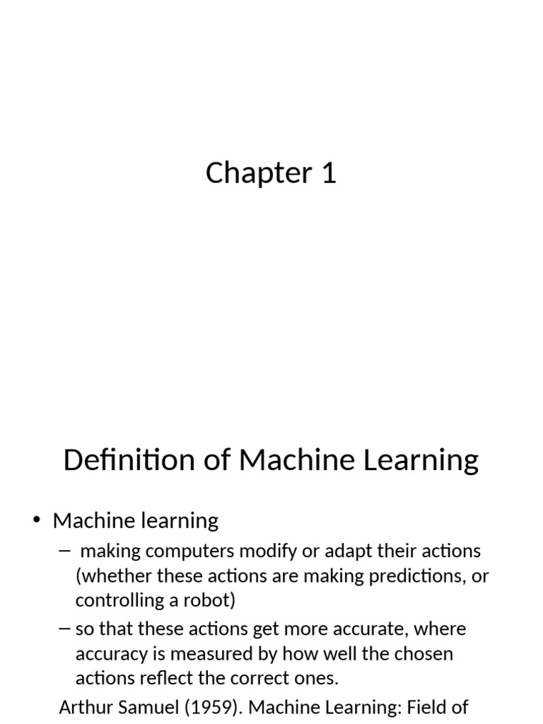 Chapter 1-ML | PDF | Machine Learning | Statistical Theory