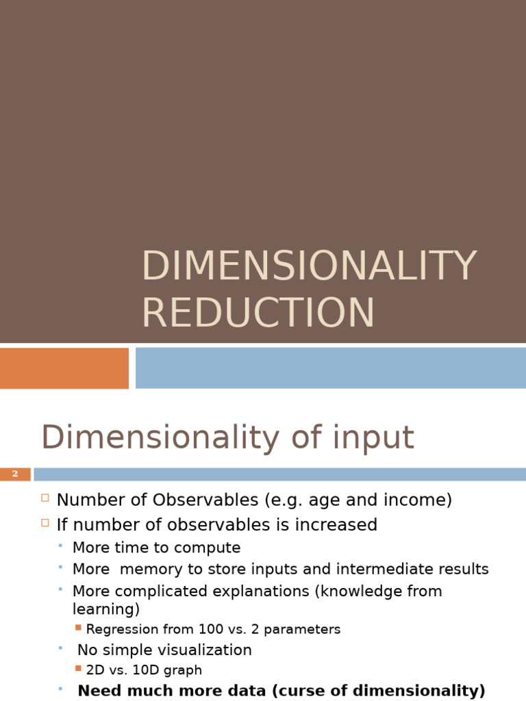 Dimensionality Reduction | PDF | Principal Component Analysis | Factor Analysis