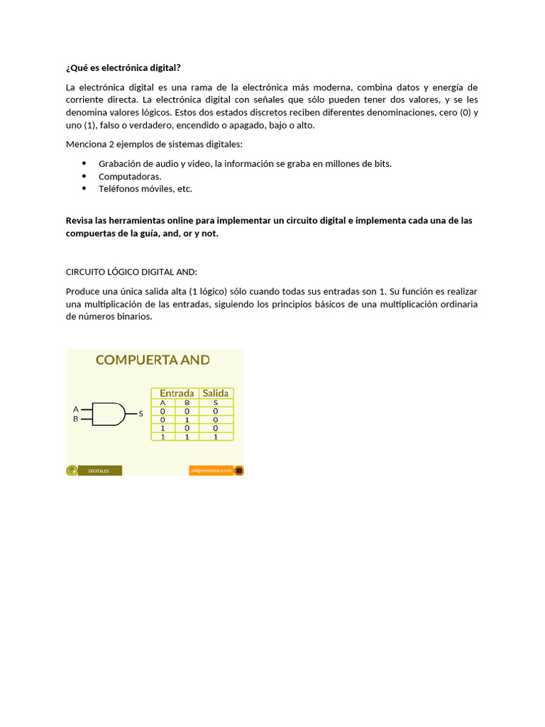 Qué Es Electrónica Digital | PDF | Electrónica | Condensador
