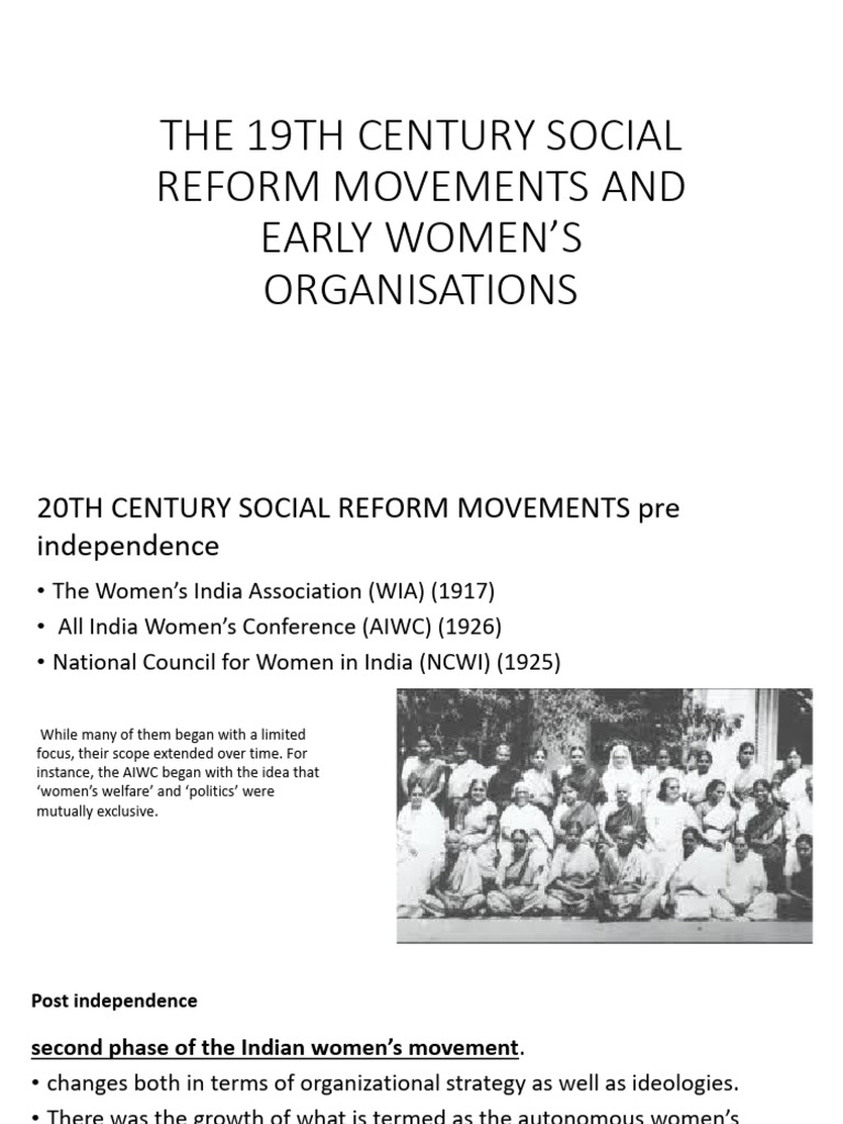 THE 19TH CENTURY SOCIAL REFORM MOVEMENTS AND EARLY | PDF