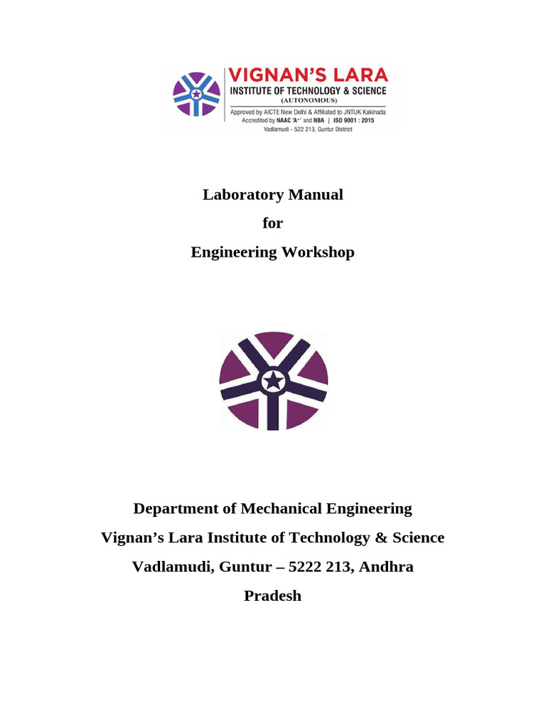 Engineering Workshop Lab Manual | PDF