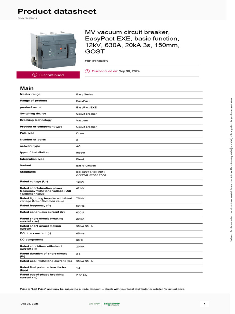 EasyPact EXE ACB Wiring Diagram | PDF | Direct Current | Voltage