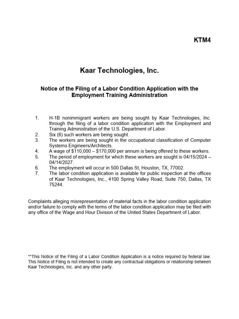 KTM4 Computer Systems Engineers Architects 500 Dallas St Houston TX 77002 1 | PDF